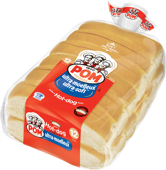 Pain POM Hotdog 12 un – Distribution René Gemme & Fils